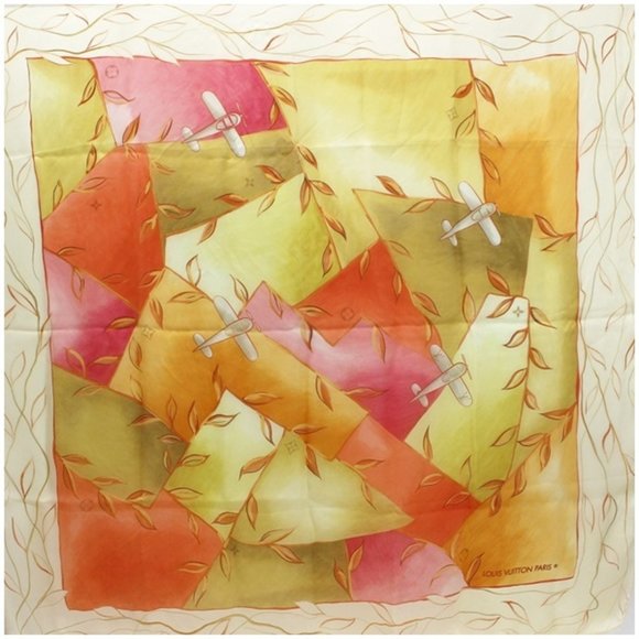 Louis Vuitton | Accessories | Louis Vuitton Silk Scarf Muffler Yellow X ...